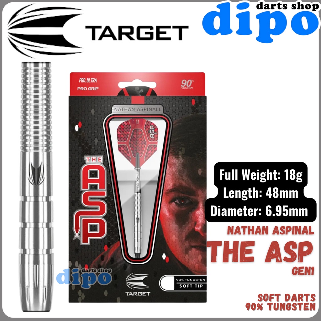 TARGET The ASP Gen 1 (NATHAN ASPINALL Model) 90% Tungsten - Soft Darts ...