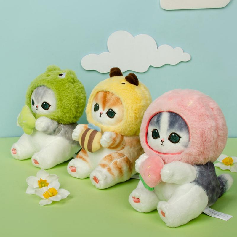 And Cute Cuddly Mofusand Cat Plush Toy, Short Furry Fabric, Cartoon Cat ...