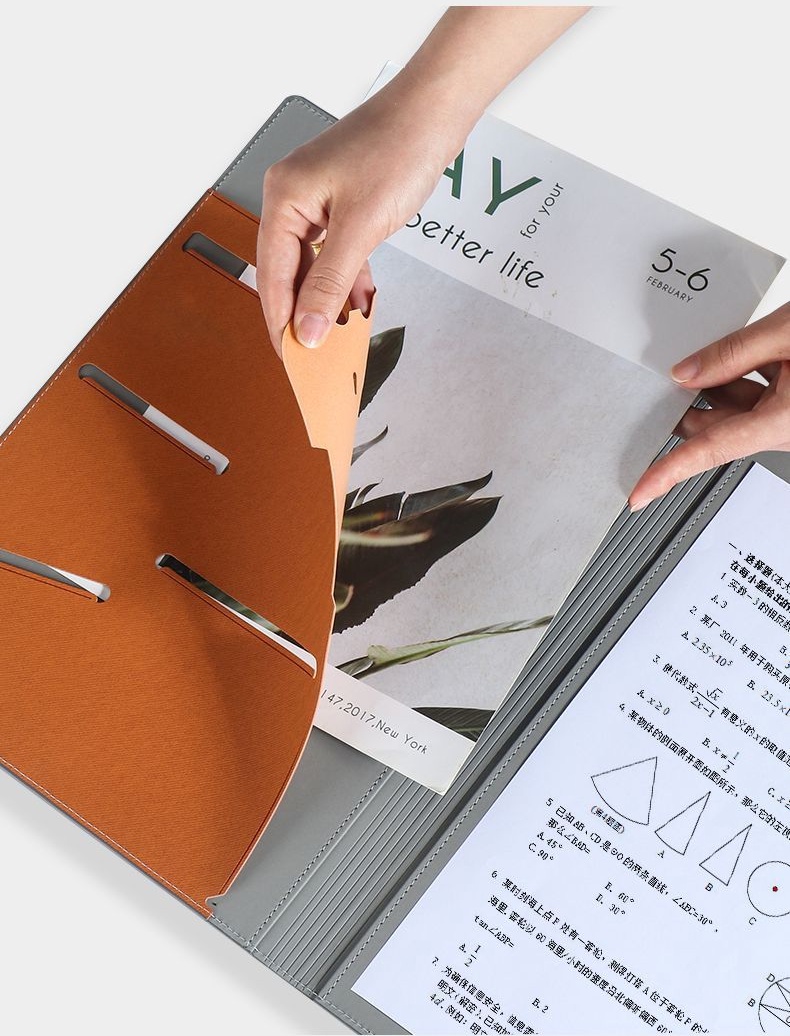 A4 Multifunctional Leather Folder Erasable Whiteboard Sales Folder ...