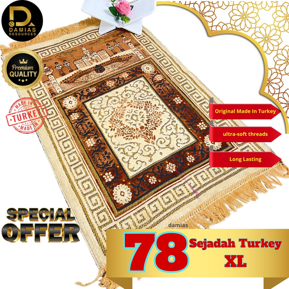 Hantaran Tunang/Nikah 115 cm x 70 cm +/- PROMOSI Sejadah Turkey Sulam ...