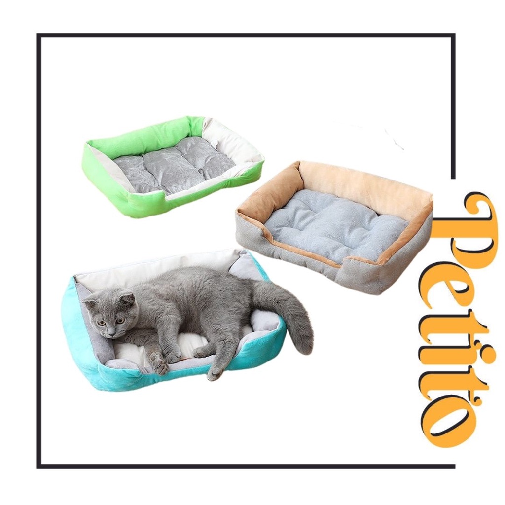 Colorfull Pet Square Bed / Pets Bed / Soft (Random Color) | Shopee Malaysia
