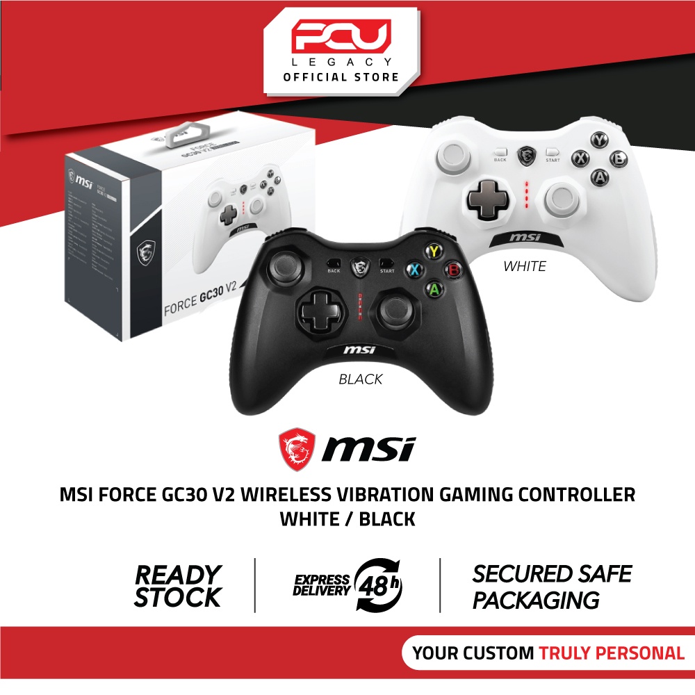 MSI FORCE GC30 V2 WIRELESS VIBRATION GAMING CONTROLLER - 1 YEAR ...
