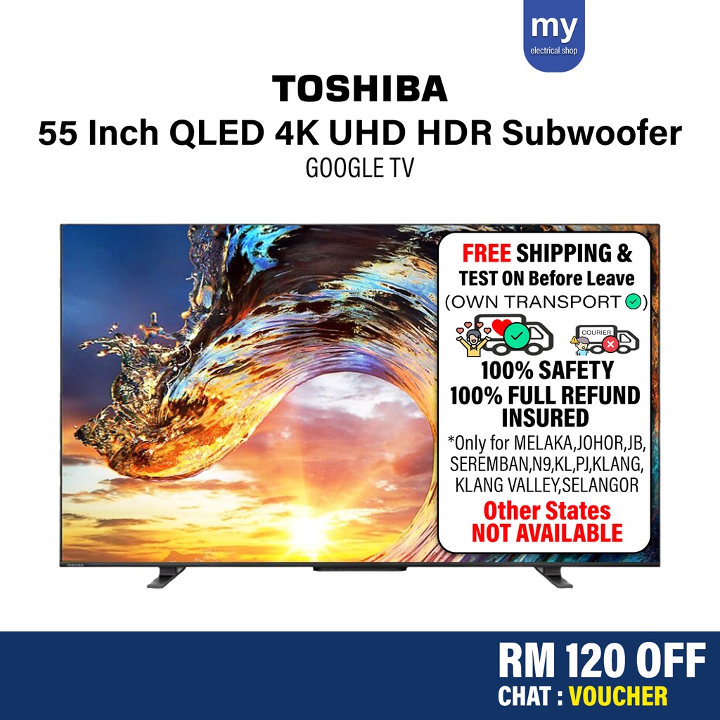 Toshiba 55 Inch QLED TV 4K UHD HDR Google TV 55M550LP | Shopee Malaysia