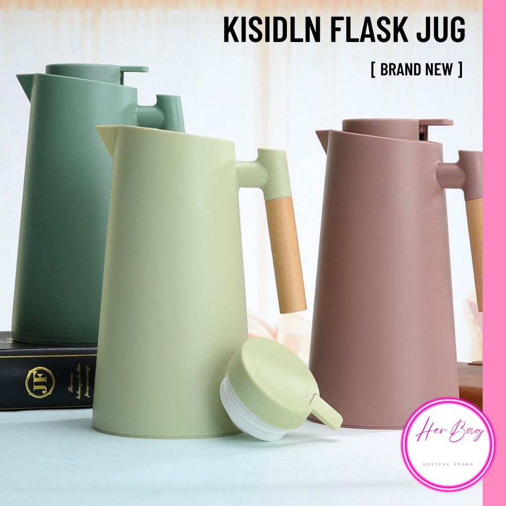 🔴KISIDLN🔴 Nordic Insulation Kettle Thermos Water Jug 1L Bottle Glass ...