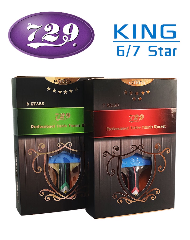 729 King 6/7 Star Table Tennis Racket Brand New Blue Rubber Sticky Ping ...