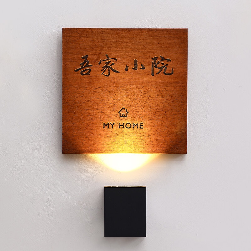 Engraved Wood Signpost with Laser Personalized Custom Text/House ...