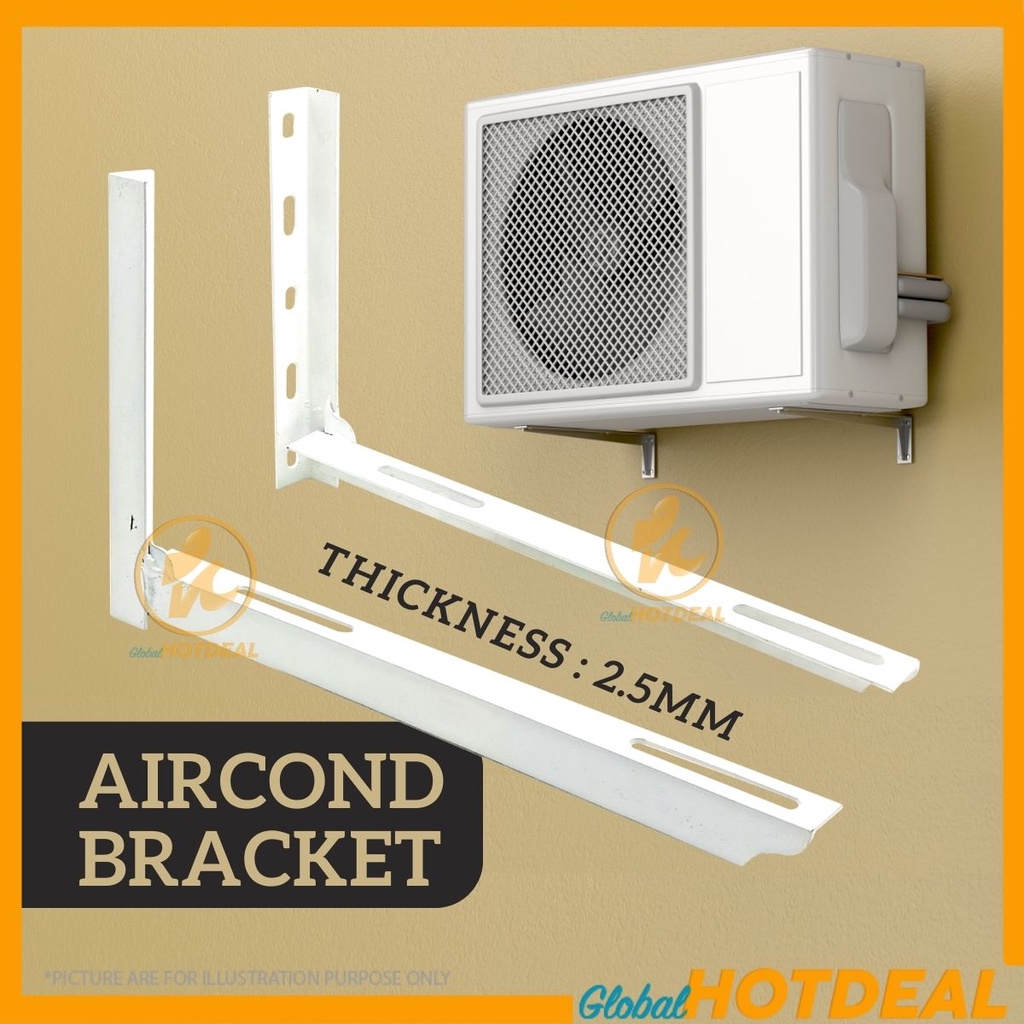 [2 PCS] Aircon Bracket Wall Mounted Air Conditioner Outdoor Inverte ...