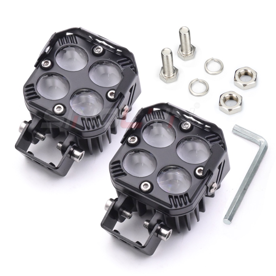 12 LED Sport Light Motorcycle Headlight Combo Beam LED Spotlight Fog ...