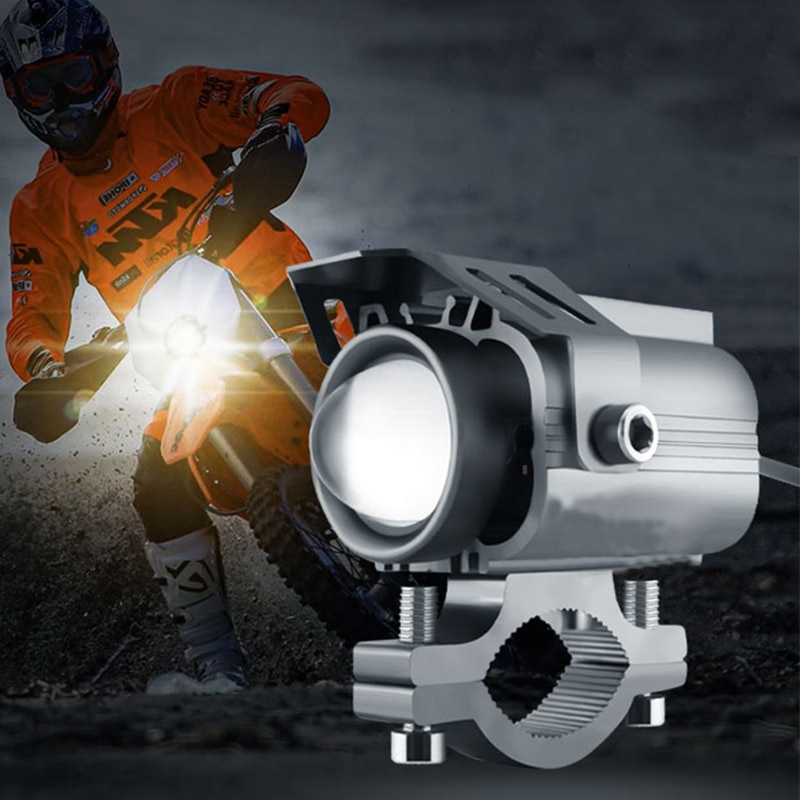 Motorcycle Led Headlight Additional Moto Spotlights Fog Yellow Light ...