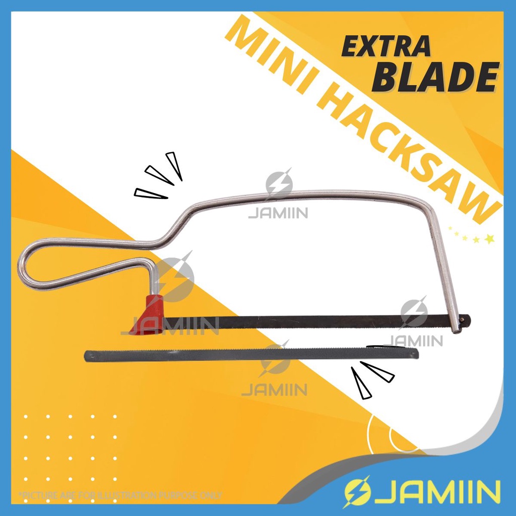 10" Mini Hacksaw With Blade DIY Tools Hack Saw Frame Gergaji Kecil ...