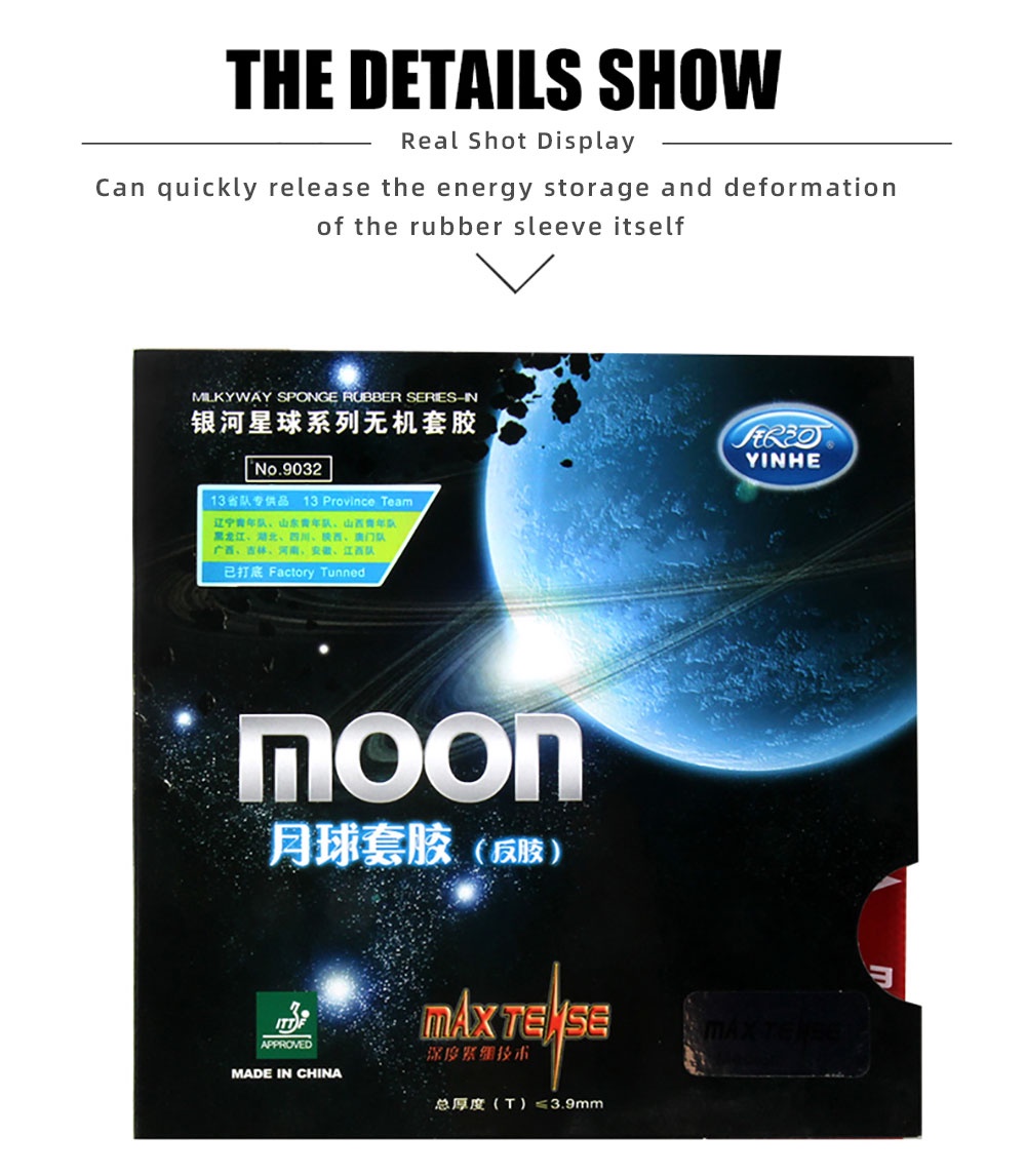 YINHE MOON SPEED Galaxy Table Tennis Rubber Pips-in Original YINHE Ping ...