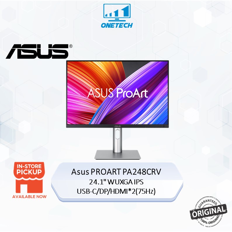 Asus ProArt PA248CRV 24.1'' WUXGA IPS LCD Monitor (HDR-10/75Hz/5ms/USB ...