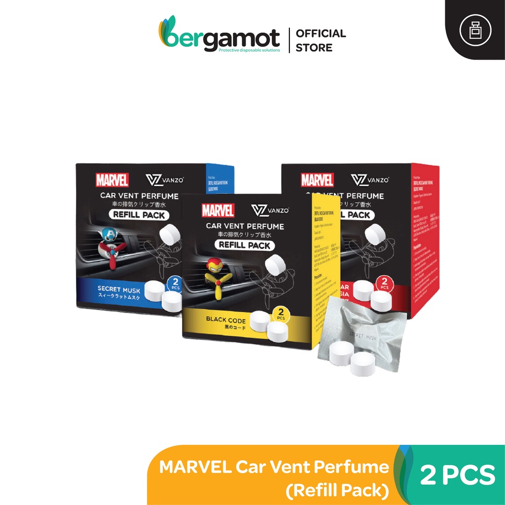 [Refill Pack] VANZO Marvel Series Car Vent Perfume 4g x 2tablets ...