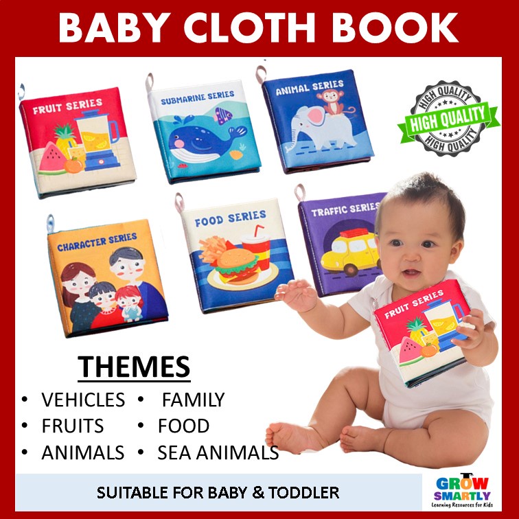 Baby Book Baby Cloth Book baby toys Montessori toys for baby Sensory ...