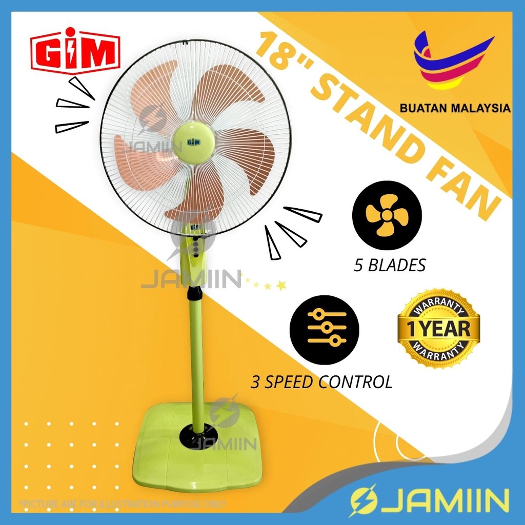 GIM SF-181 Kipas Stand Fan 18 Inch Standing Fan Kipas Berdiri Fan Kipas ...