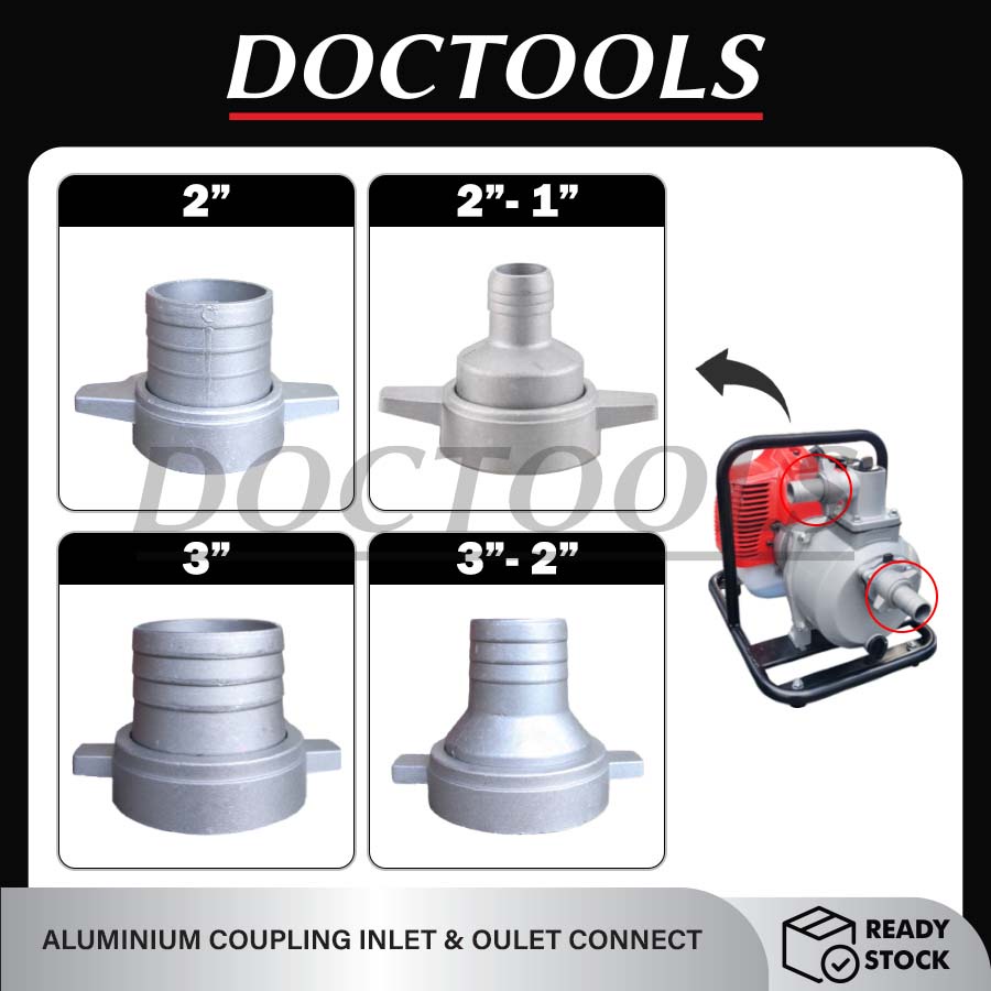 ALUMINIUM COUPLING INLET & OULET CONNECT/WATER PUMP INLET CONNECTOR/PAM ...