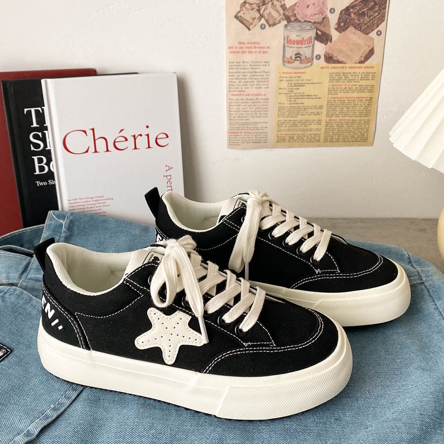 Women Sneakers Casual Korean Style Fashion Comfortable Canvas Non-slip ...