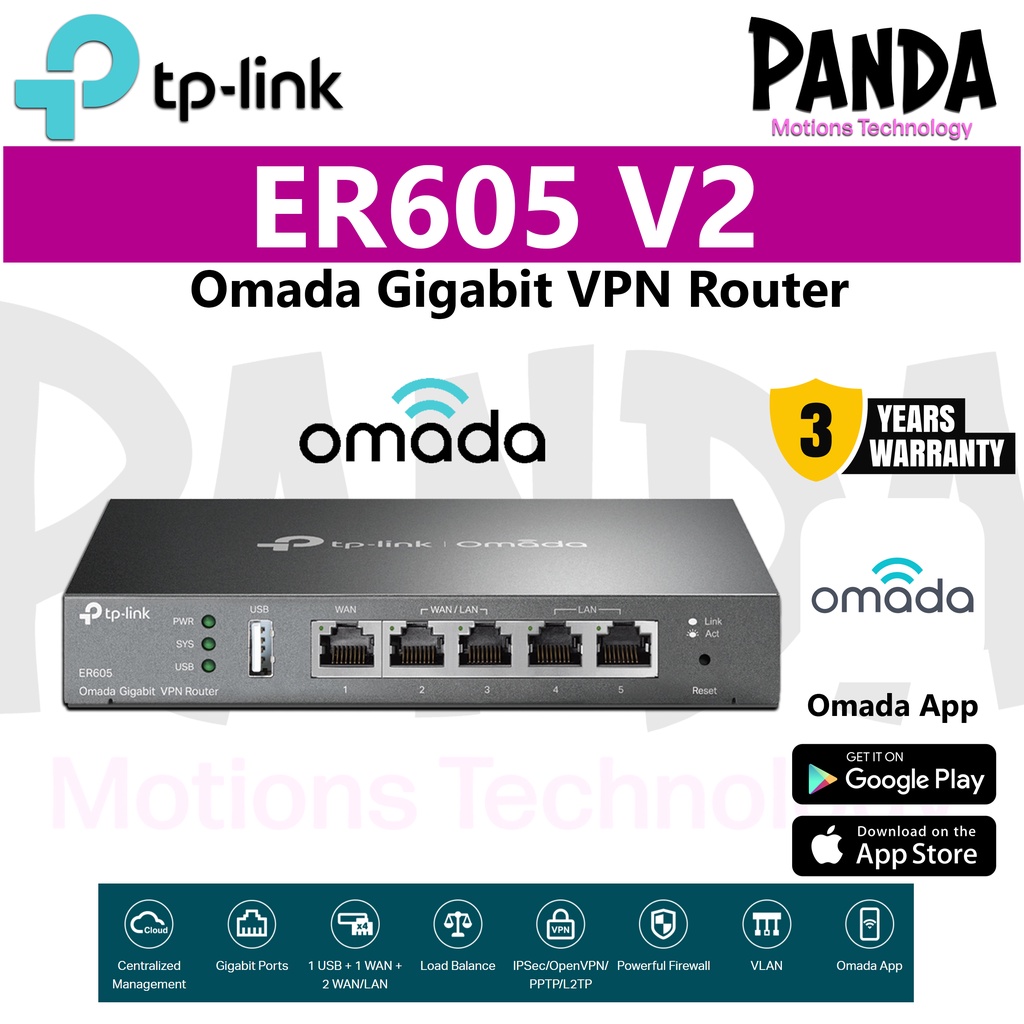 TP-Link Omada Gigabit VPN Router (ER605) | Shopee Malaysia