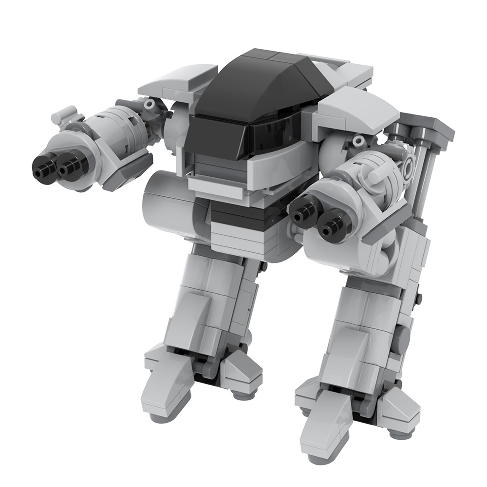 MOOXI Compatible With LEGO Creative RoboCop ED-209 3D Model MOC Bricks ...