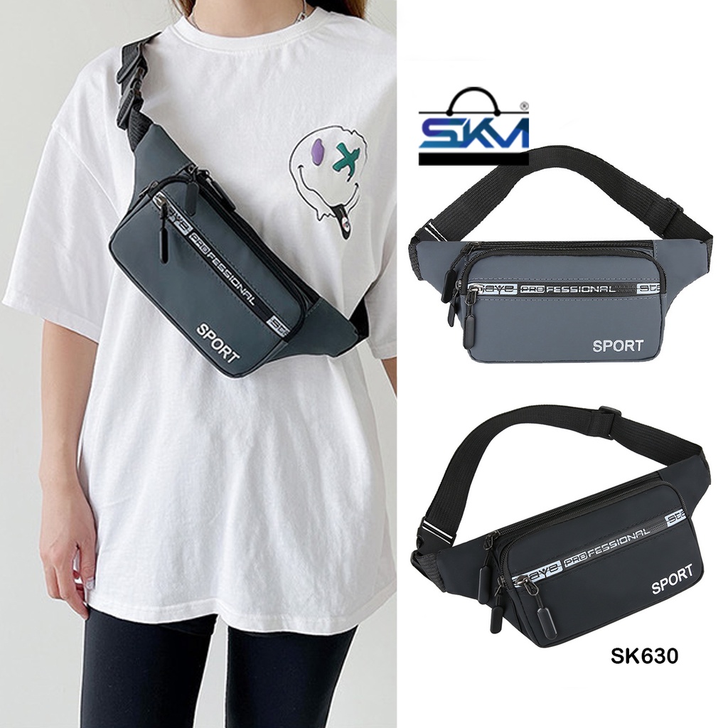 SKM Unisex Waist Bag Waterproof Crossbody Sling Pouch Bag For Men Beg ...