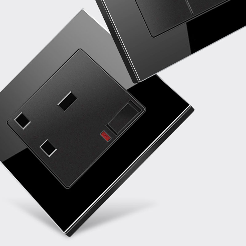 WHOLESALE | 13A Malaysia 3 Pin Plug Ultra Thin Tempered Glass Universal ...