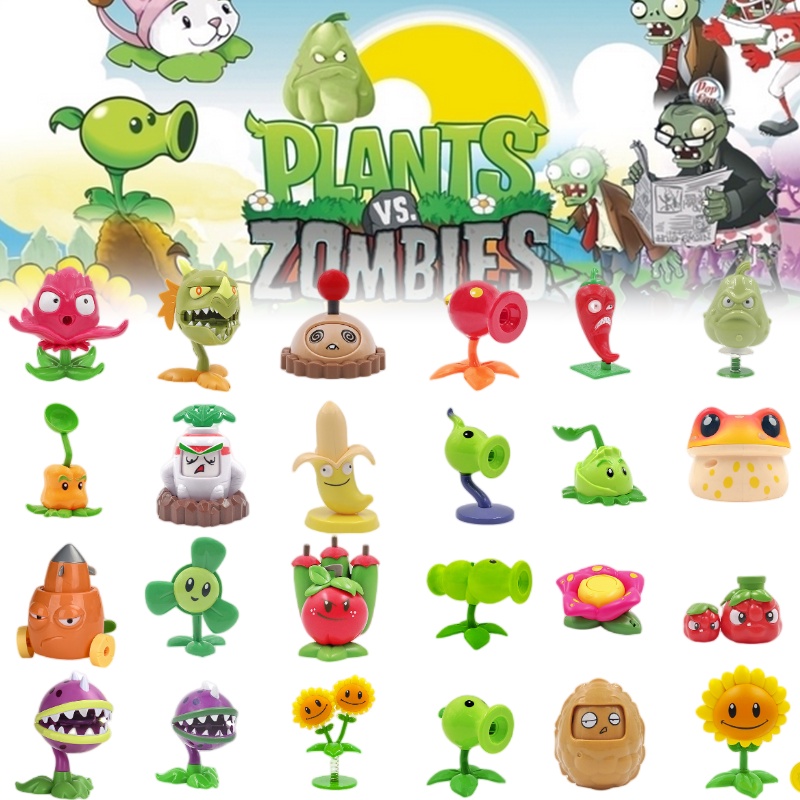 Plant Vs. Zombies Battle Toy Set With Pea Shooter And Corn Launcher ...