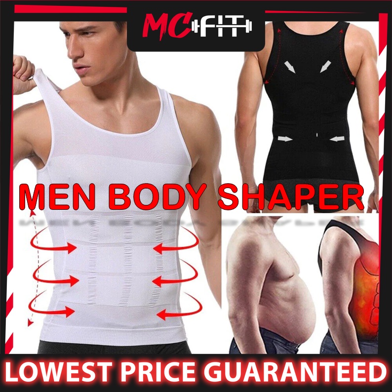 MCFIT Men Slim N Lift Body Shaper Vest Slimming Singlet with Abdominal ...