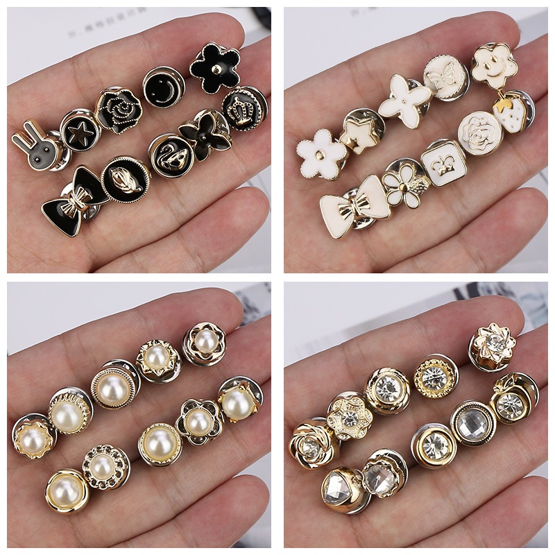 5Pcs Button Pin Prevent Accidental Exposure Blouse Buttons Brooch Pins ...