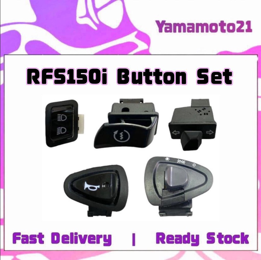 Benelli RFS 150 150i RFS15 RFS150 RFS150i Full Button Set 5 Pcs Butang ...