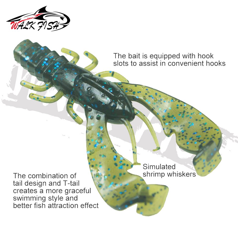 WALK FISH TPR Crawfish Lure Soft Bait (5 Pcs x 70mm/3.5g) | Shopee Malaysia