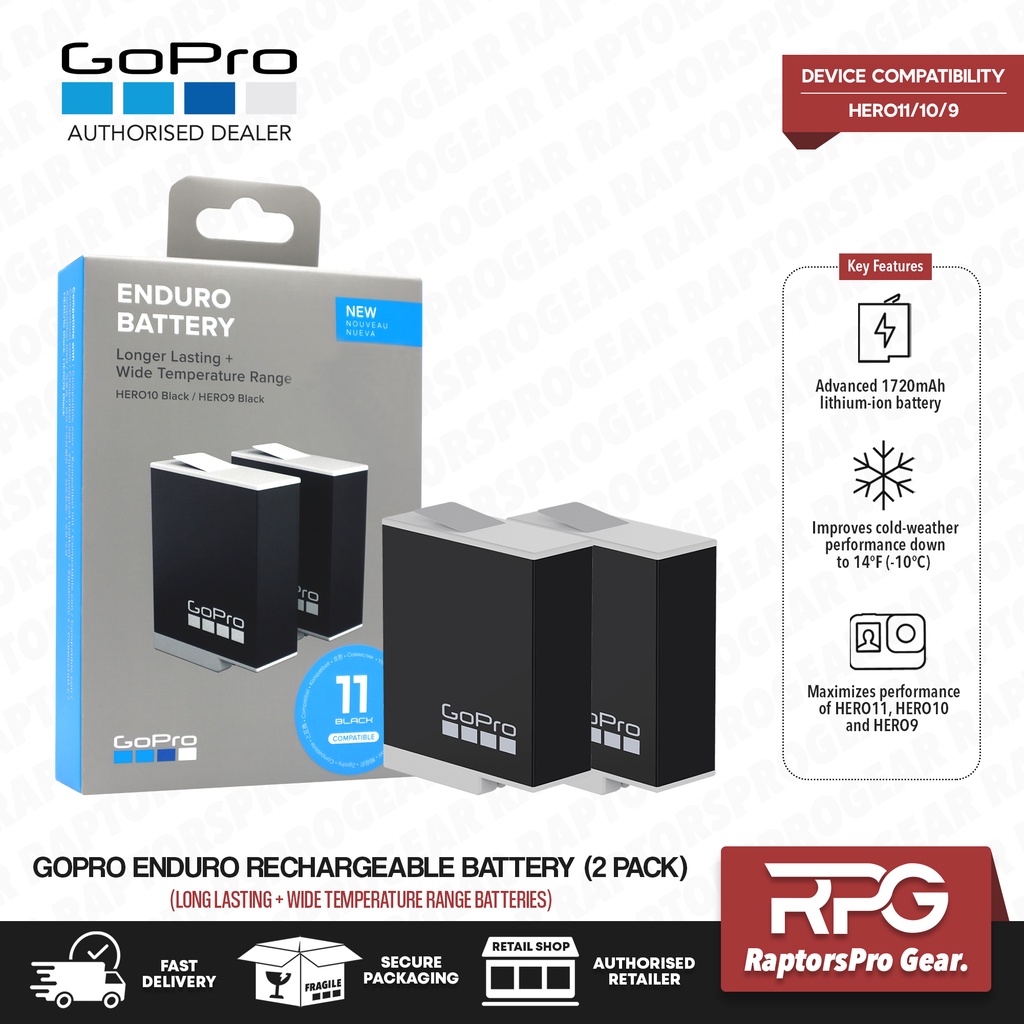 GoPro Enduro Rechargeable Battery (Extended Cold Weather Battery) for ... GoPro Enduro Rechargeable Battery (Extended Cold Weather Battery) for ...