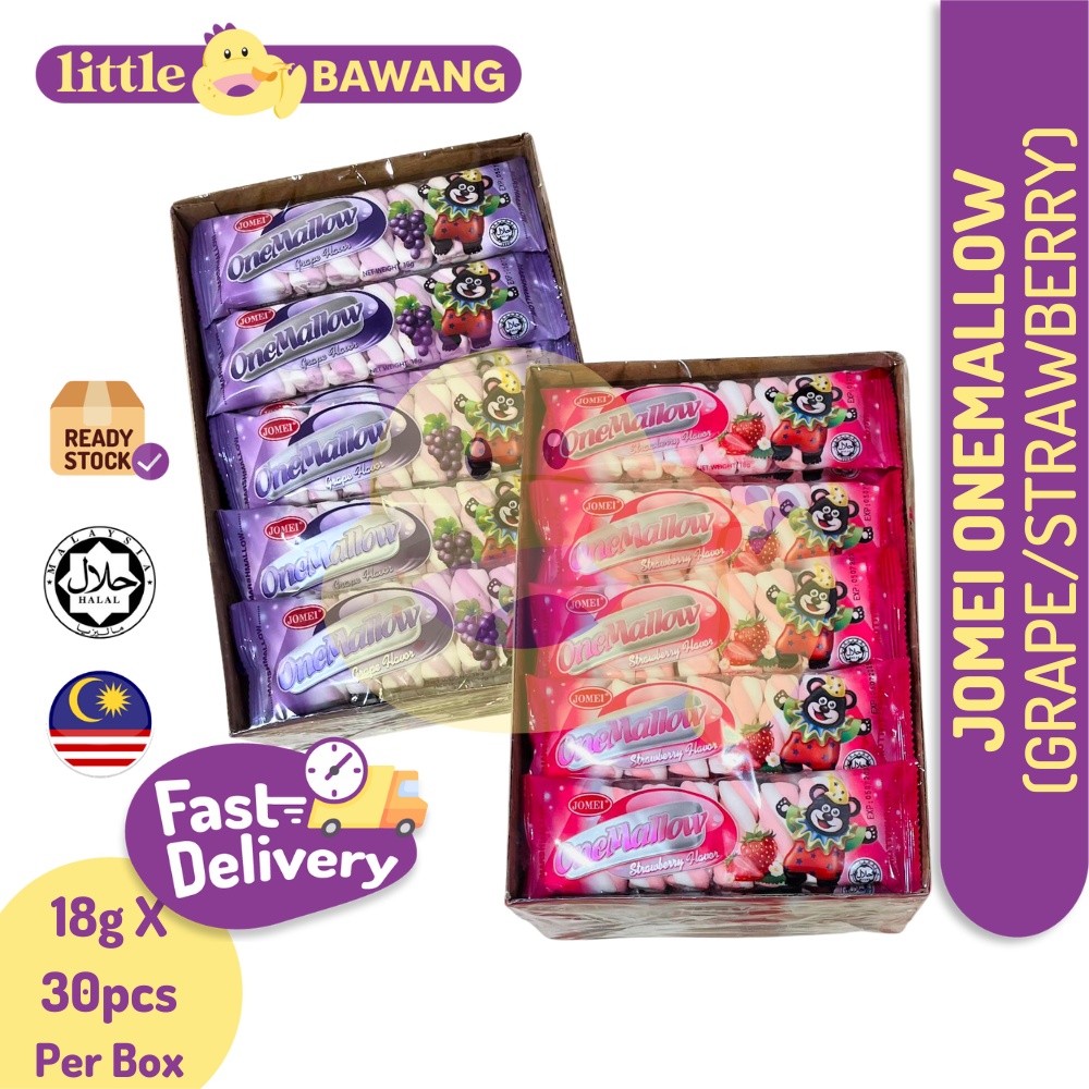 Jomei Jello Mellow Strawberry Grape Flavoured Jelly Marshmallow 30pcs ...