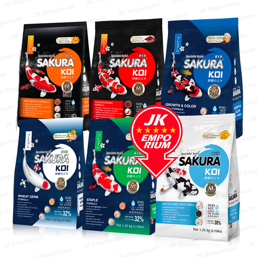 1.25kg Sakura Koi High Growth Color Boosting Wheat Germ Staple Perfect ...