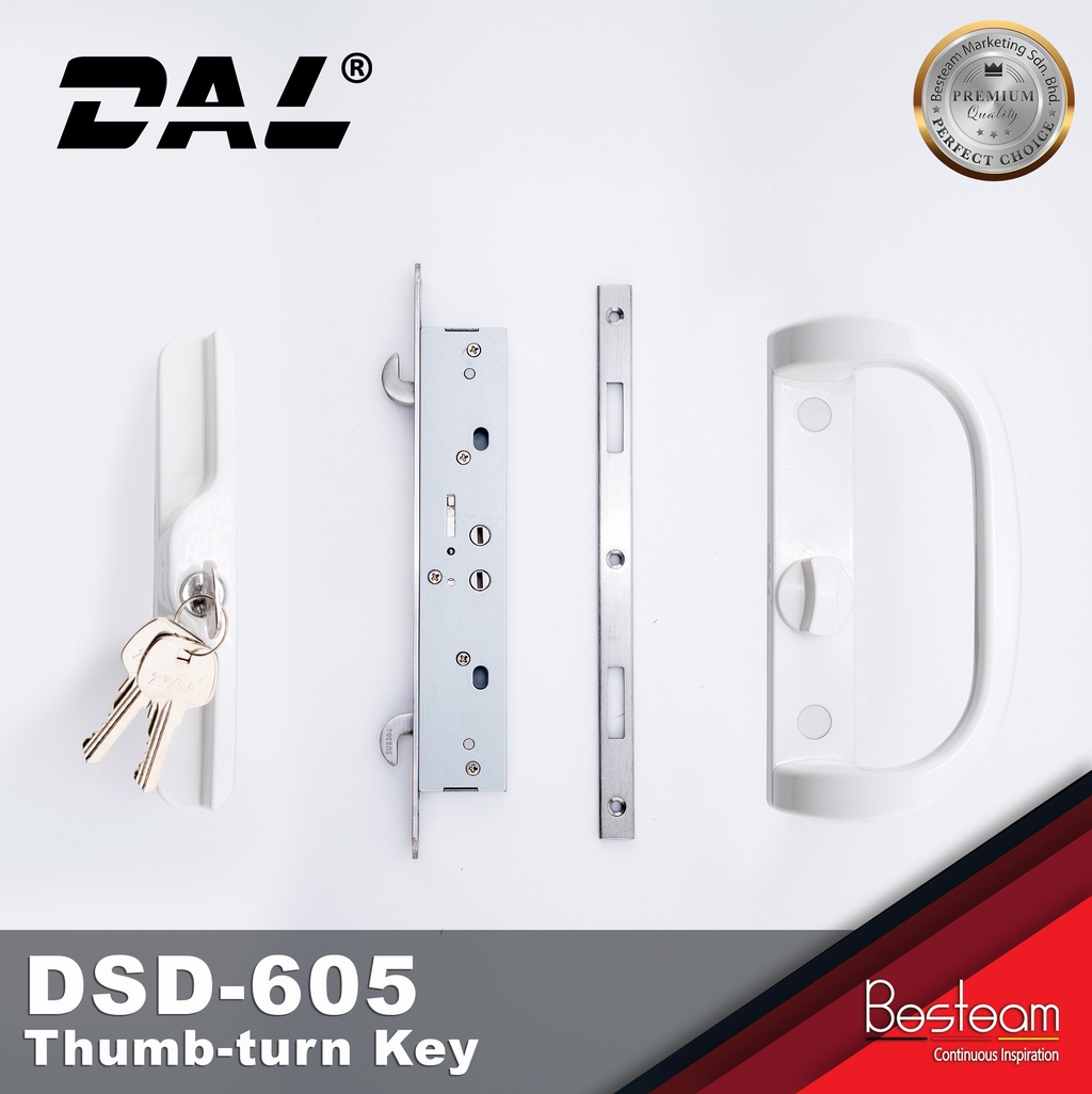 DAL DSD-605 Sliding Door Lock with Thumb Turn Key | Shopee Malaysia