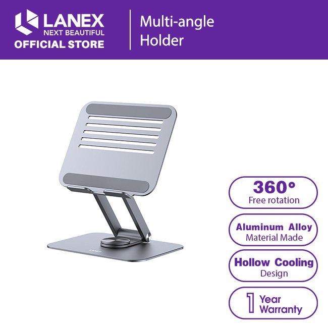 LANEX HDL-LZ20 - MULTI-ANGLE HOLDER FOR TABLET AND MOBILE PHONE - GREY ...