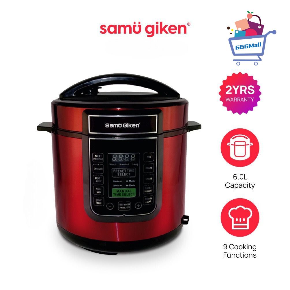 Samu Giken Electric Pressure Cooker Rice Cooker SG-PC68R (6.0L ...