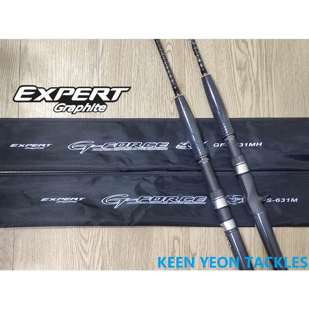 EXPERT GRAPHITE G-FORCE FISHING ROD (SPINNING/BAITCASTING) | Shopee ...