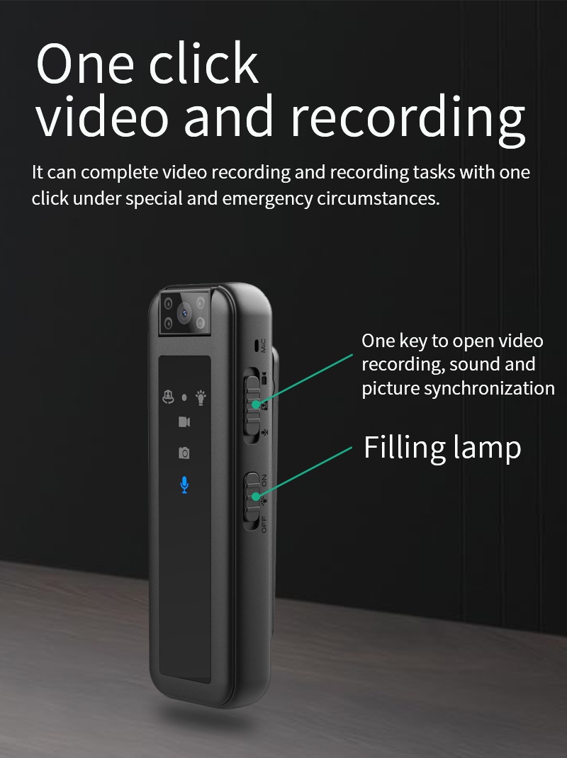 Body camera HD 1080P Portable Back Clip Camera Mini DV Police Recorder ...