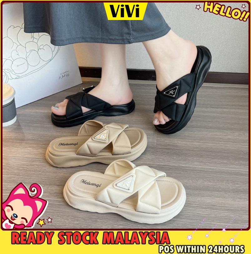 ViVi Women Wedge Sandals with Heels Woman Casual Sandal kasut Tinggi ...