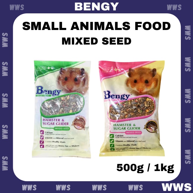 Bengy Hamster & Sugar Glider Mixed Seed # Small Animals # 500g / 1kg ...