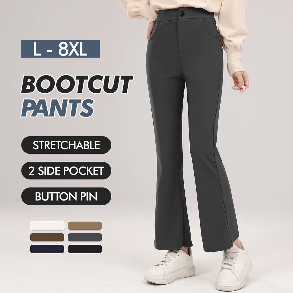 KM Elastic Bootcut Women Pants Seluar Bootcut Perempuan [P4744 ...