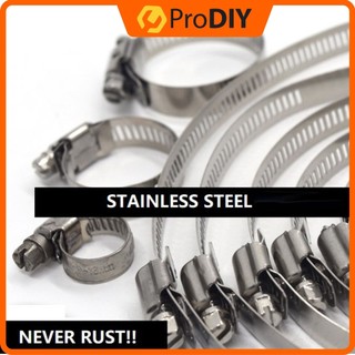 Stainless Steel Ducting Hose Clip Anti-Rust Lock Clamp Adjustable Pipe ...