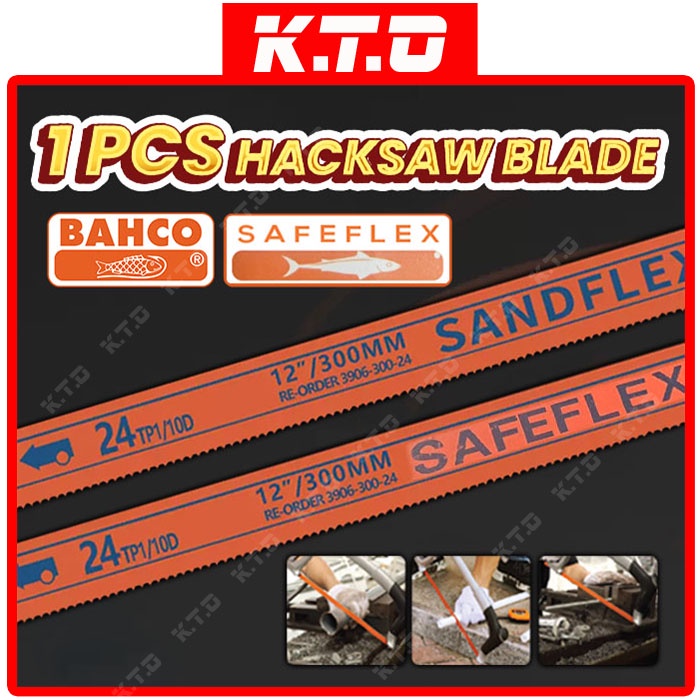 12 INCH 1PCS Original Bahco 24TPI Safety Sandflex Bl-Metal Hack Saw ...