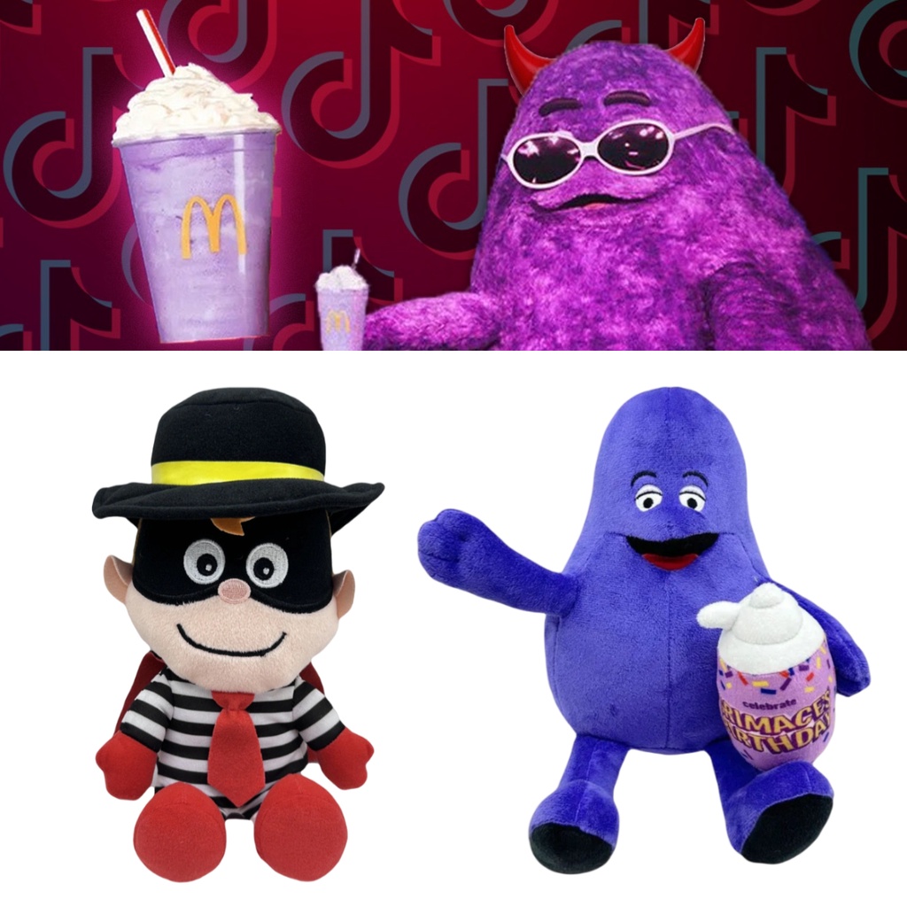 Hychumey Grimace Plush Toy Grimace Shake Cartoon Dolls Stuffed Soft Toy ...