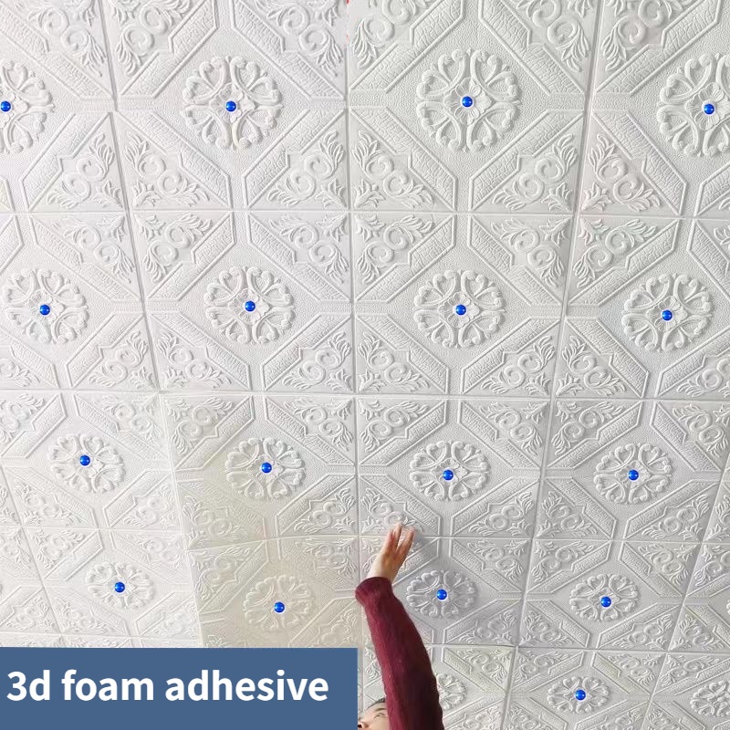 Ceiling Wall Paper Dinding Foam 3D Wall Paper Dinding Adhesive Wall ...