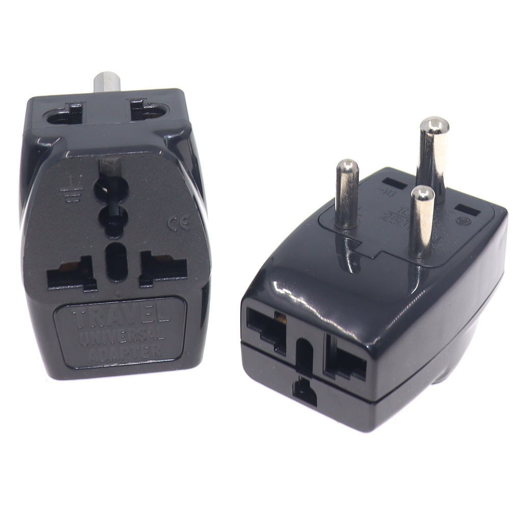 Small South Africa Type D Travel Adapter With 3 Power Outlet Universal ...