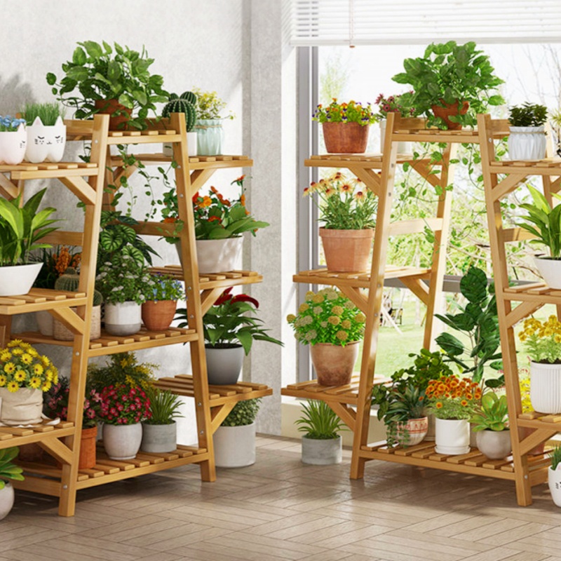 【PLAYFUL】Balcony Flower Rack Indoor Succulent Climbing Vine Flower Pot ...