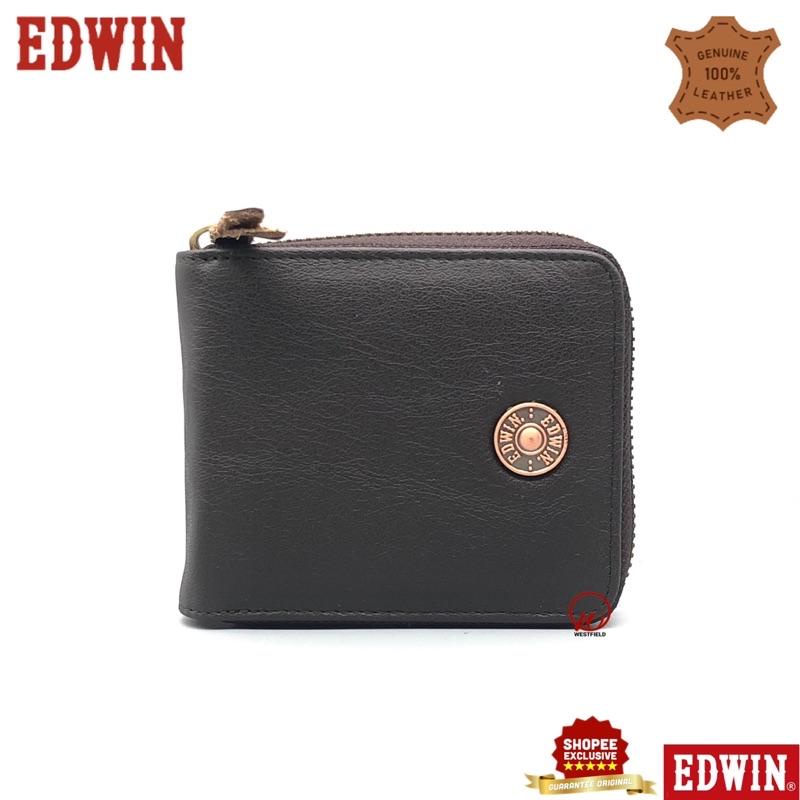 EDWIN MEN’S PREMIUM LEATHER ZIPPED SHORT WALLET ( EWGM 30969 ) | Shopee ...