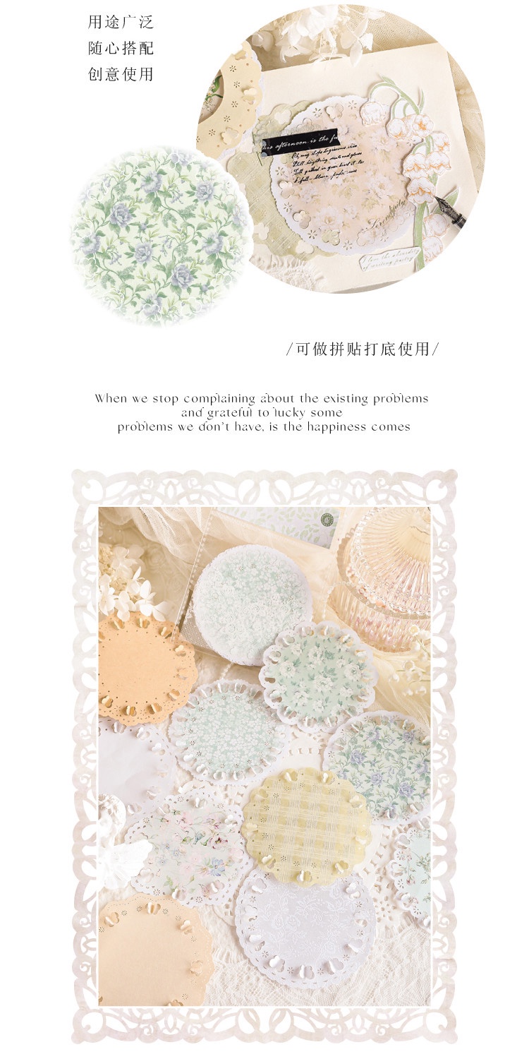 QOUZMO 10pcs/pack hollowed out lace paper collage papers[Butterfly Fifi ...