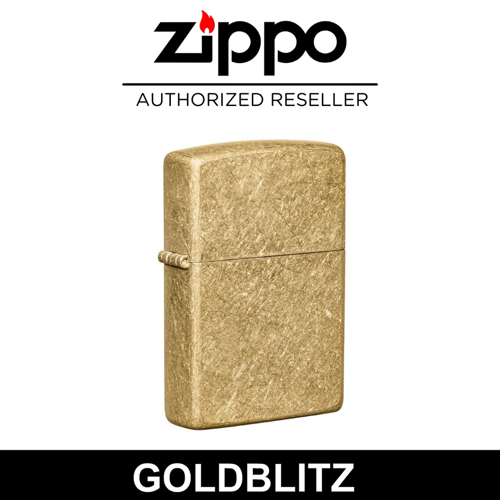 Zippo 49477 Classic Tumbled Brass Pocket Lighter | Shopee Malaysia